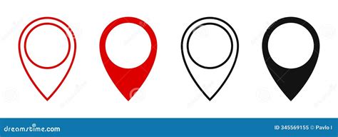 Location Map Icons Location Marker Pin Address Destination Stock