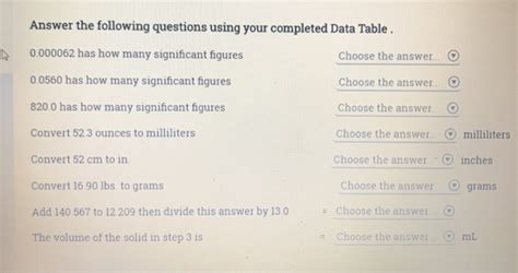 solved answer the following questions using your completed