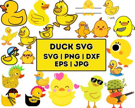 Duck Svg Handdrawn Duck Cut Filerubber Toy Duck Clip Art Rubber