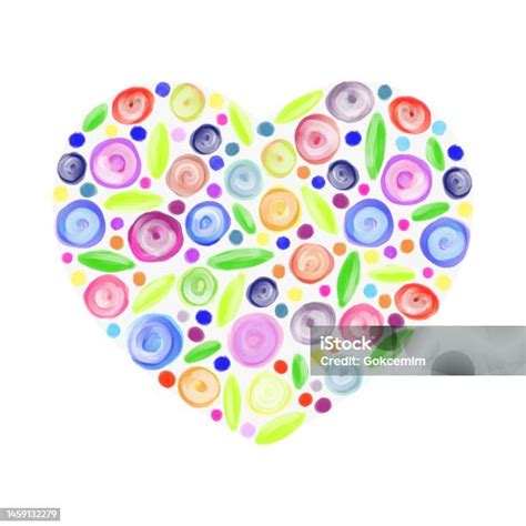 손으로 그린 수채화 꽃 심장 배경 발렌타인 데이 어머니의 날 생일 청첩장 판매 전단지에 대 한 꽃 벡터 디자인 요소 꽃 식물에