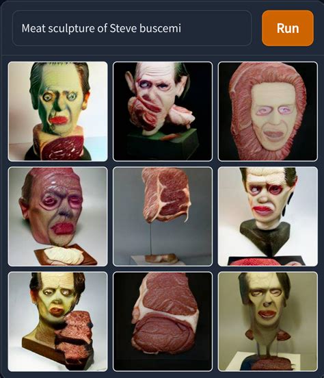 Meat Sculpture Of Steve Buscemi R Dallemini
