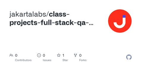 GitHub Jakartalabs Class Projects Full Stack Qa Automation Level