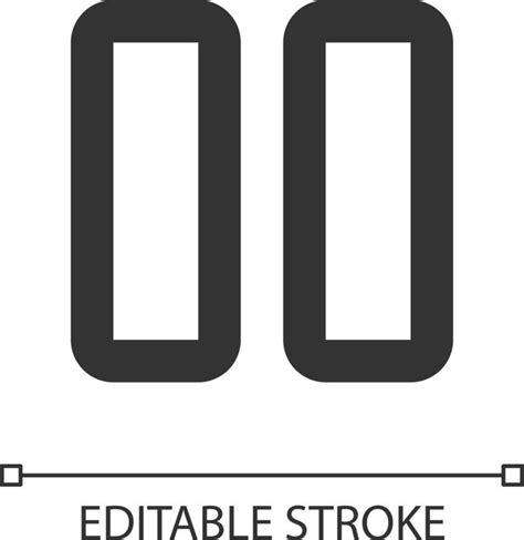 Pause Button Pixel Perfect Linear Ui Icon Music Player Bar Playing Multimedia File Gui Ux