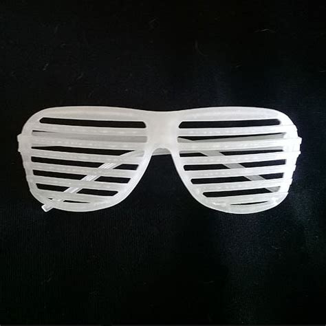 Plastic Shutter Glasses Glow In The Dark 80s The Remix Vintage Fashion