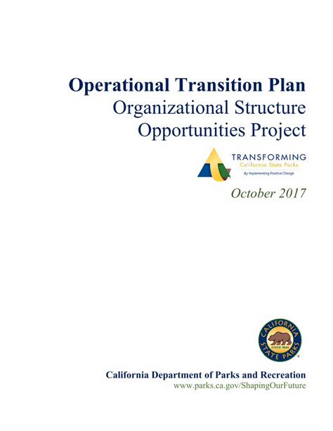 Pdf Operational Transition Plan Organizational Structure Operational · Implemented On A