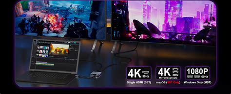 Usb C To Dual Hdmi Adapter 4k 30hz Kozyc Usb C Hub Multiport Adapter With 2xhdmi Usb 3 0 100w