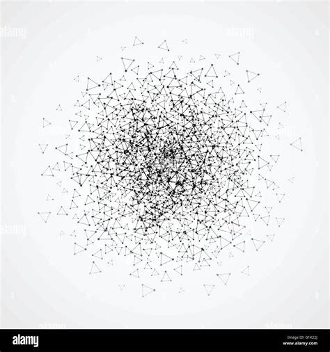 Abstract Background With Dotted Grid And Triangular Cells Vector Illustration Stock Vector