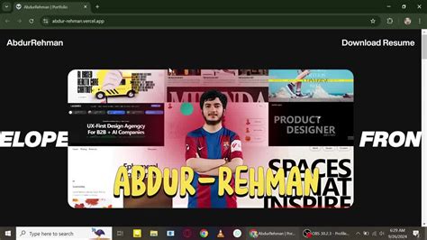 abdur rehman on linkedin portfolio reactjs gsap lenis webdevelopment frontenddeveloper