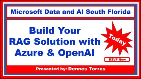 Microsoft Data And Ai South Florida On Linkedin 📅 Today Discover How To Create Ai Solutions