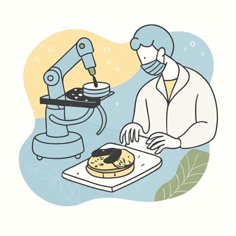 Python In Food Science Vector Illustration Line Circuit Premium Ai