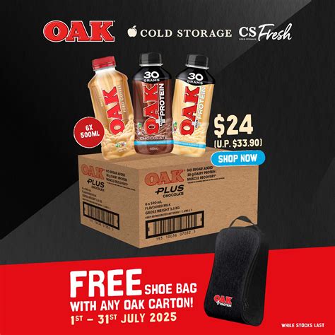 Oak Plus Protein Vanilla Milk 6s X 500ml