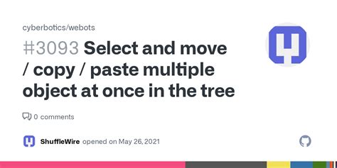 select and move copy paste multiple object at once in the tree