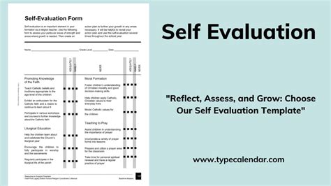 Free Printable Self Evaluation Templates [word Excel Pdf]