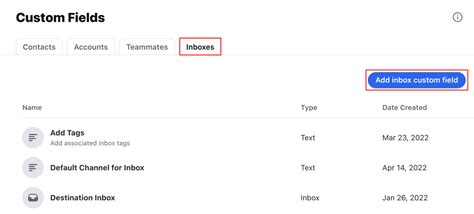 custom inbox fields tags and organization front help center