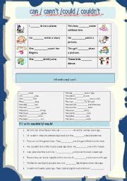 Can Cannt ESL Worksheet By Jhansi