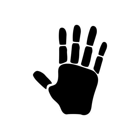 Handprint Icon Vector Hand Illustration Sign Hand Print Symbol Or