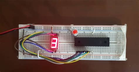 Up Counting 1 Digit 7 Segment Using Atmega16 Avr