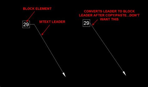 Leader Converts From Mtext Leader To Block Leader With Copypaste