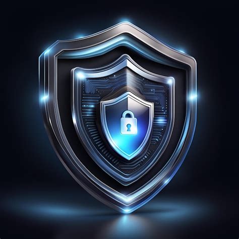 3d Internet Security Shield Premium Ai Generated Image