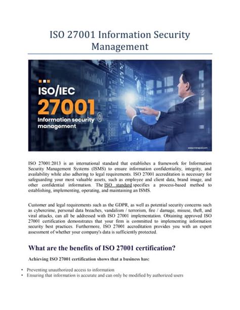 Basic Introduction To Iso27001 Ppt
