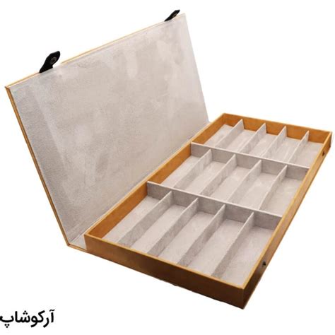 خرید و قیمت باکس و جعبه 15 تایی عینک طبی با رنگ قهوه ای و جنس چرم فایل