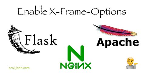 how to set x frame options in nginx apache flask and nodejs