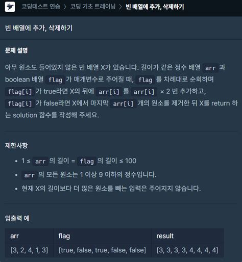 코딩기초트레이닝 빈 배열에 추가삭제하기 파이썬 Pop