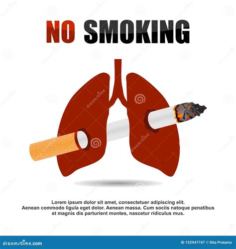 Smoking Cigarette Ban Banner Stock Illustration Illustration Of Medicine Narcotic 152947747