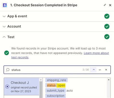 Stripe Unexpected Test Data For Checkout Session Completed Trigger Zapier Community