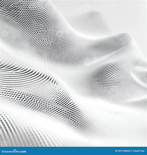 Abstract 3d Wave Pattern With Black And White Dots Creating A Futuristic And Dynamic Visual