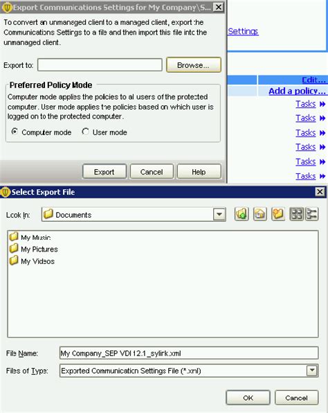 exporting a policy from symantec endpoint protection manager interworks