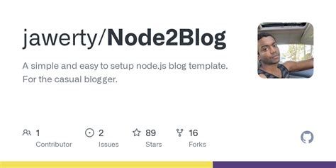 Github Jawertynode2blog A Simple And Easy To Setup Nodejs Blog Template For The Casual