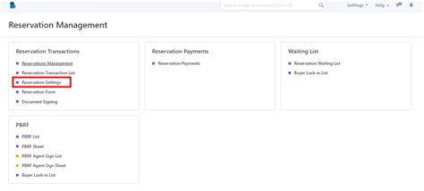 Reservation Management Reservation Transactions