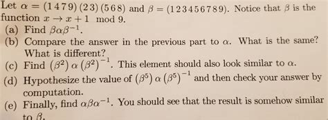 Solved Permutation Abstract Algebra Problem