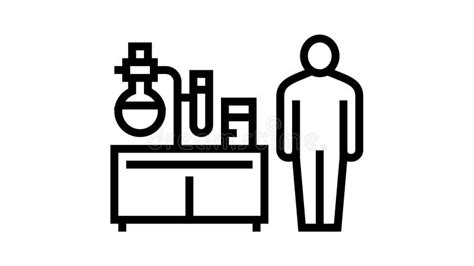 Laboratory Worker Color Icon Animation Stock Footage Video Of