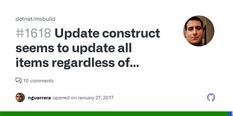 Update Construct Seems To Update All Items Regardless Of Match When Run In Target · Issue 1618