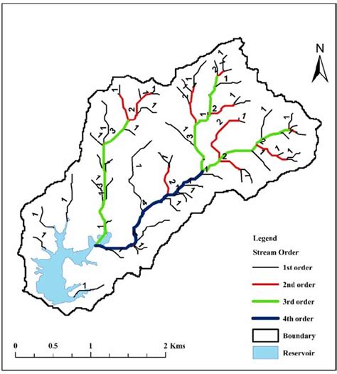 Drainage Network Of Saleran Catchment With Stream Order Download Scientific Diagram