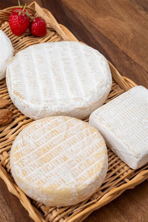 French Soft Camembert Cheese Original Camembert De Normandie Close Up