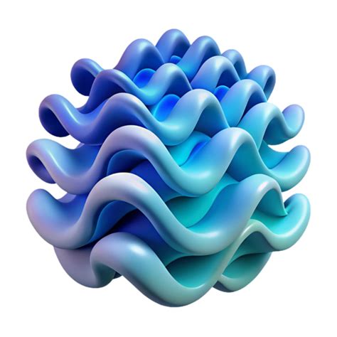 Abstract 3d Waveform Blue Gradient Texture 55921949 Png