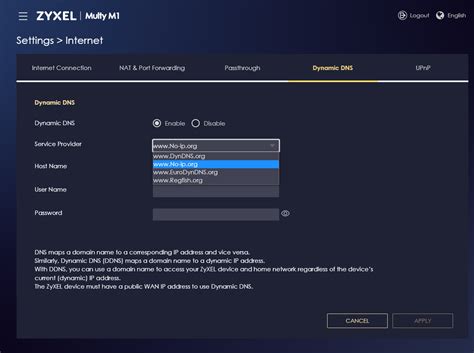 Dynamic DDNS Provider Zyxel Multy M WiFi AX Zyxel Community