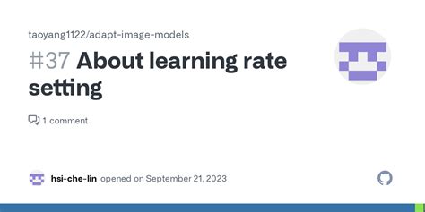 About Learning Rate Setting · Issue 37 · Taoyang1122adapt Image Models · Github