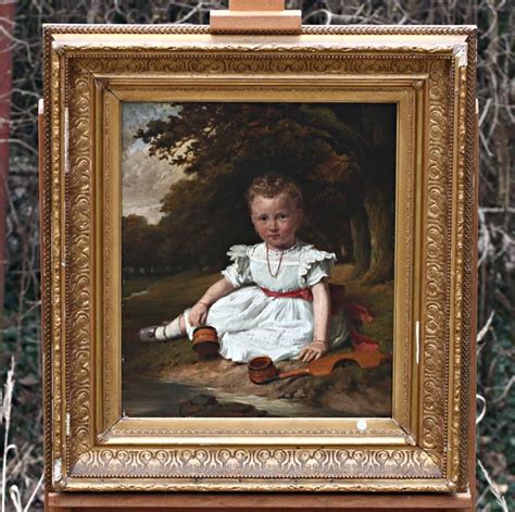 Ritratto Di Ragazza Seduta Antico Dipinto Ad Olio Ottocentesco Monogramma Firmato Eur