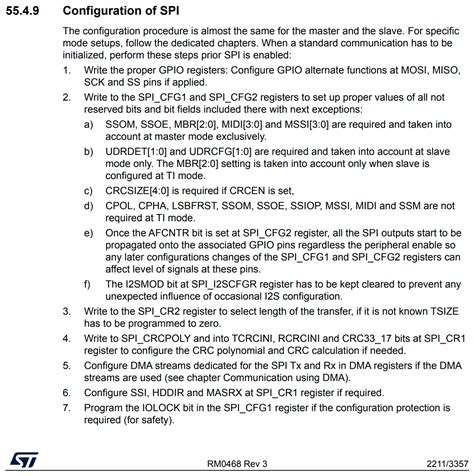 Solved Stm32h7xx Spi Tutorial Documentation Or Example Stmicroelectronics Community