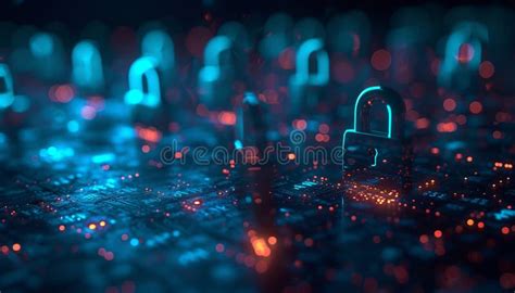 Data Protection Cyber Security Concept Stock Illustration