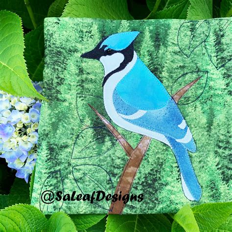 Blue Jay Bird Applique Quilt Pattern Pdf Digital Download Etsy