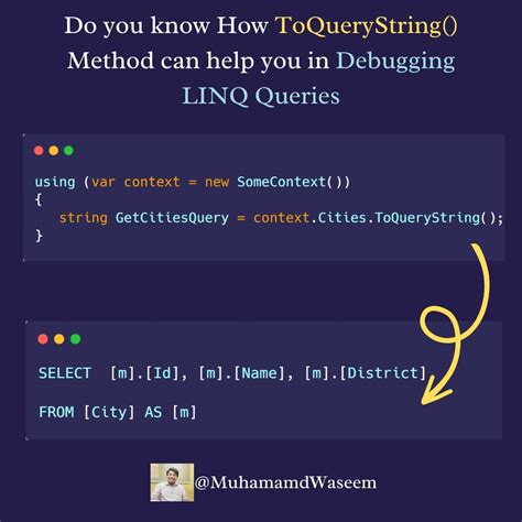 muhammad waseem 🇵🇸 on linkedin how to debug your linq queries