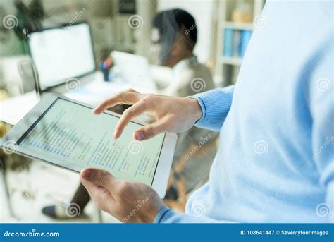 Web Developer Checking Code Stock Image Image Of Close Coder 108641447
