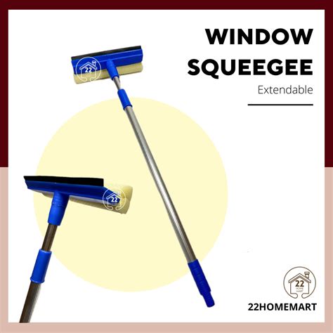 Extendable Window Squeegee With Aluminium Handle Window Cleaner Telescopic Window Wiper Glass