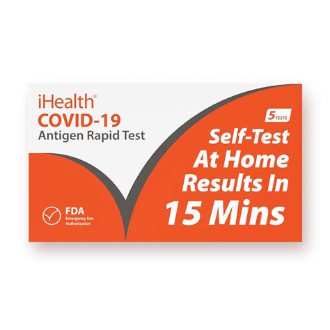 iHealth COVID-19 Antigen Rapid Test, 5 Tests per Pack, FDA EUA ...