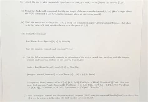 Solved Solve Using Mathematica And Provide The Code Written